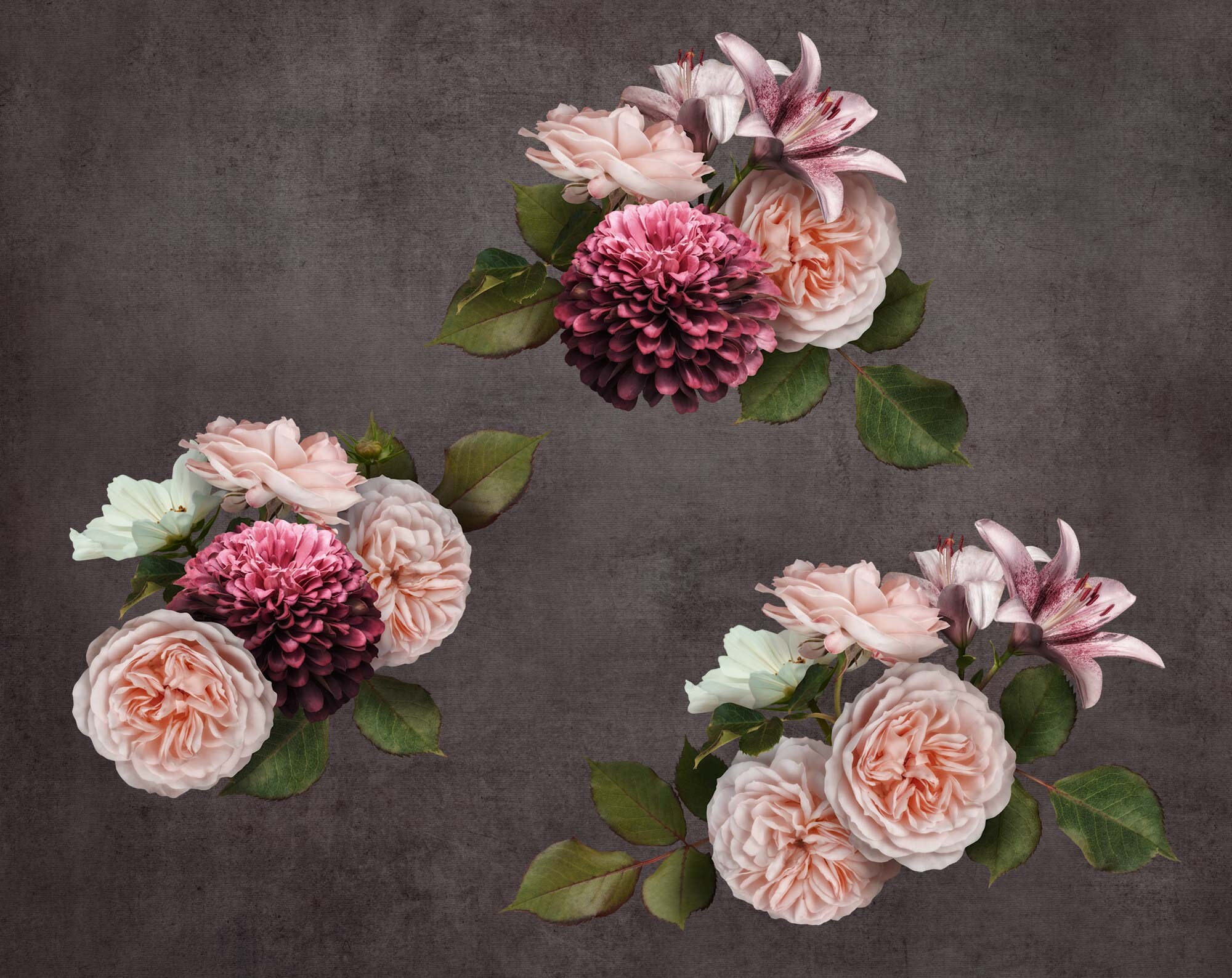 Flowers Clipart | Bouquets of Roses, Dahlia and Lily | Real Flowers ...