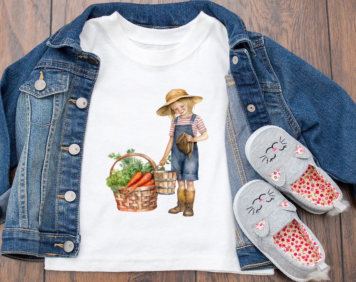 Watercolor Gardening Clipart | Farmhouse, Rustic Garden Illustration ...