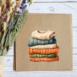 Cozy Home Watercolor Clipart | Fall Clothes Sweater Illustrations Clip ...