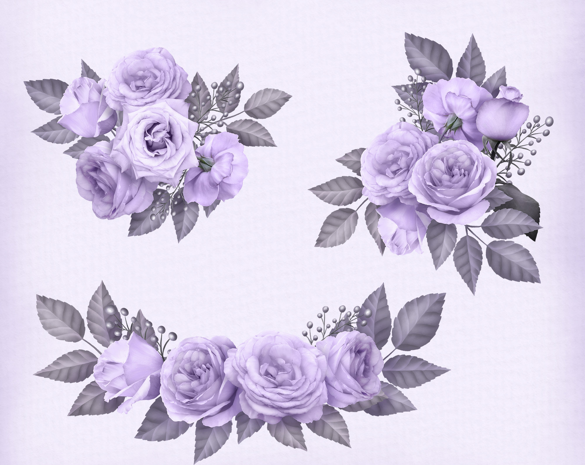 Lavender Roses Clipart | Bouquets of Flowers Clip Art | Floral ...