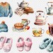 Cozy Home Watercolor Clipart | Fall Clothes Sweater Illustrations Clip ...