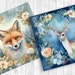 Wild Animals Blue Backgrounds | Digital Scrapbook Paper - Etsy
