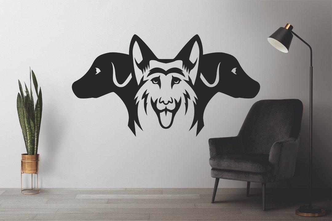 Dogs Dxf Vector Files new Year design Artwall Decor - Etsy