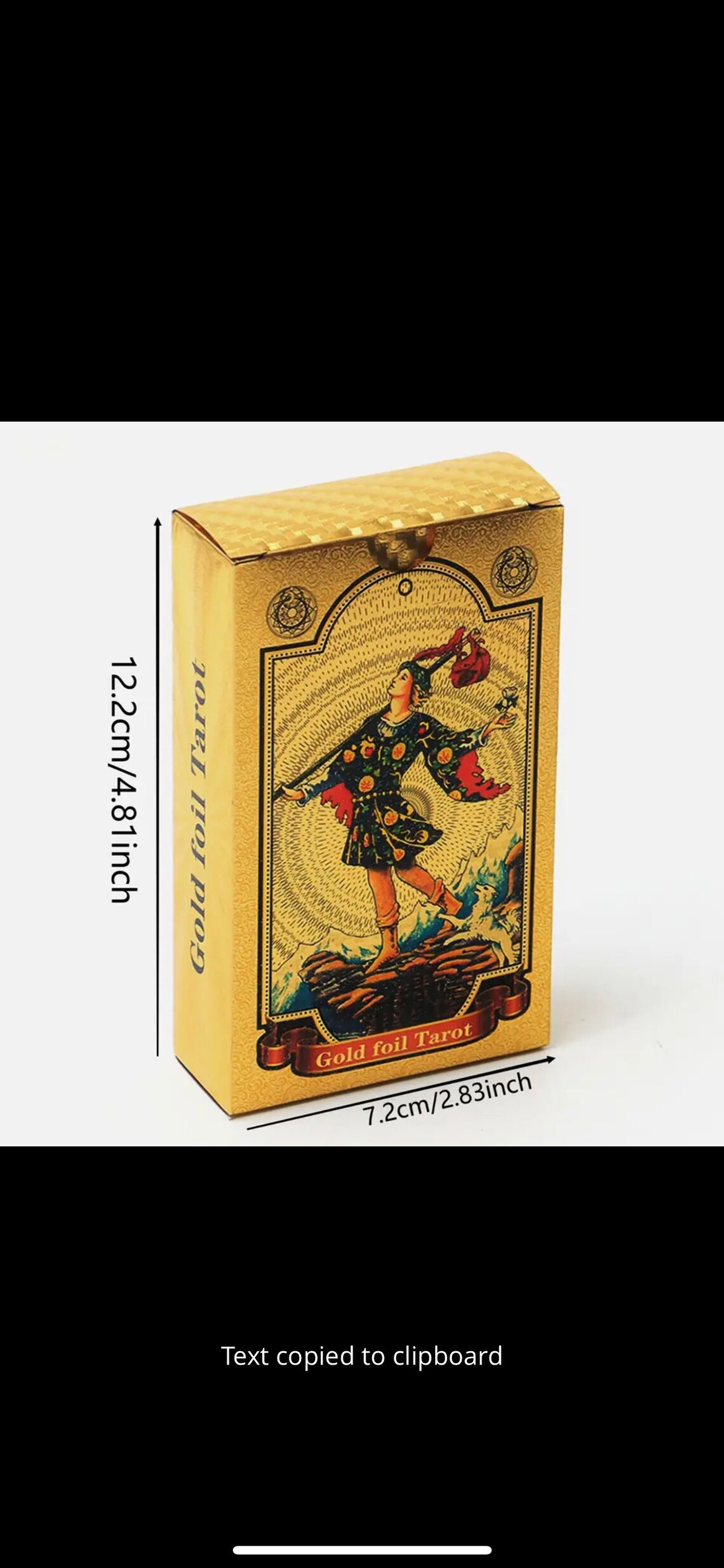 Gold Foil Tarot 12x7cm 80 Cards Deck PVC Waterproof Wear-resistant ...