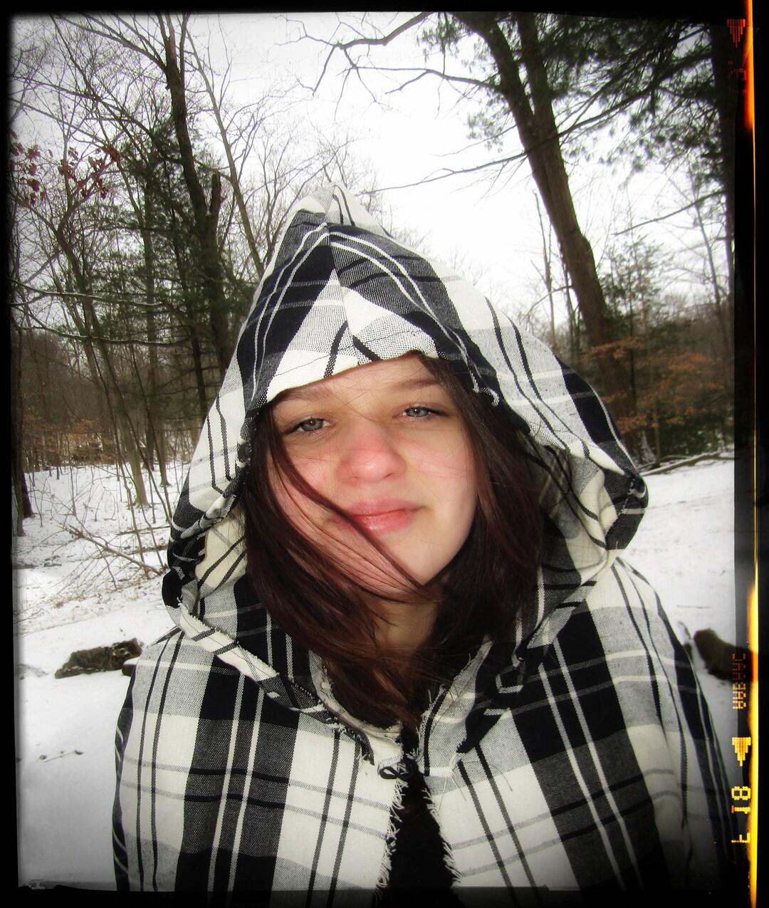 Cloak Cape Plaid Black and White Short Cloak - Etsy