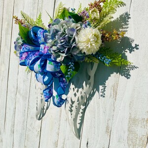 Heavenly Angel Wings Floral Arrangement – Memorial Wall Decor – Real ...