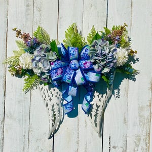 Heavenly Angel Wings Floral Arrangement – Memorial Wall Decor – Real ...