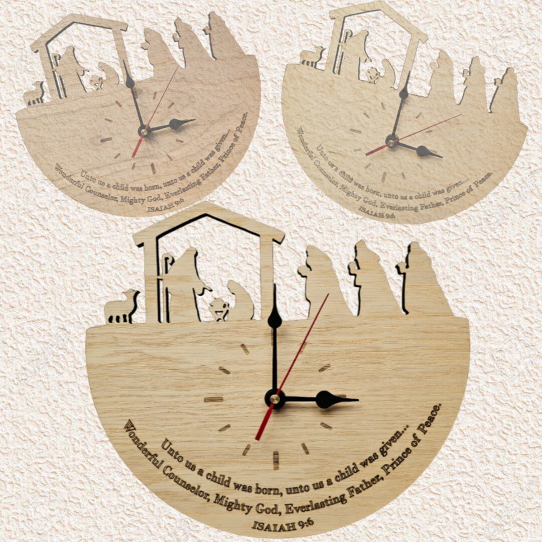 Beautiful Nativity Scene Clocks - Etsy UK
