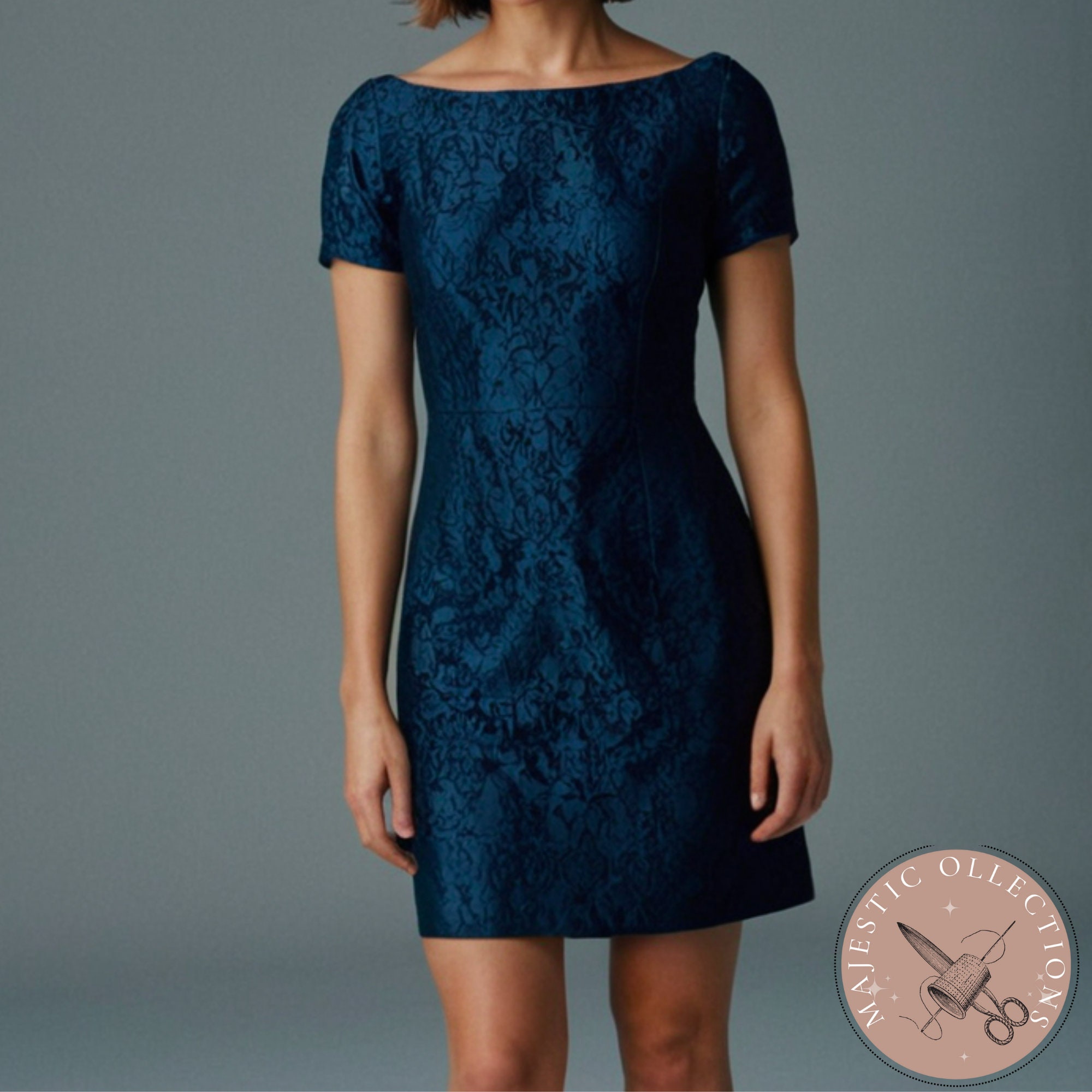 Simple Dress Sewing Pattern, Boat Neck, Short Sleeve, PDF Easy Sewing ...