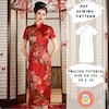 Mandarin Neck Blouse Sewing Pattern: Vintage Cheongsam Style(digital ...