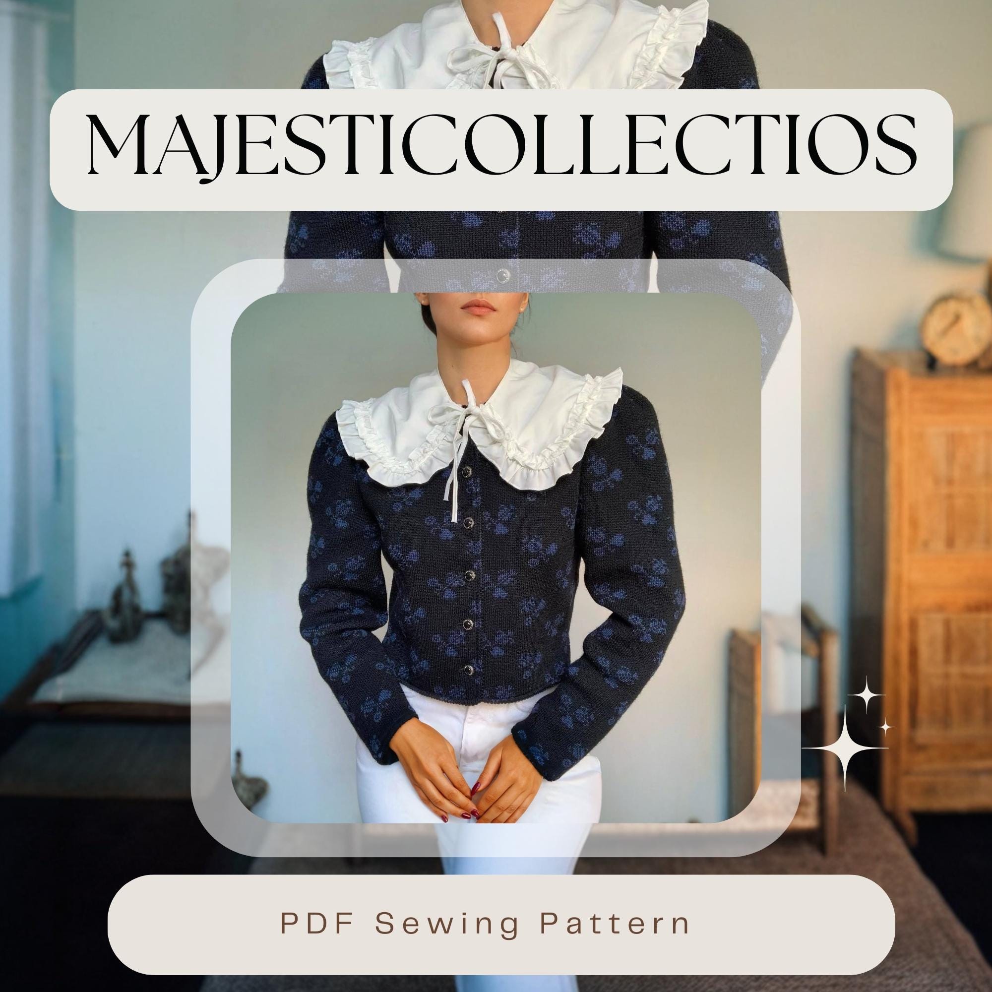 Oversized Ruffle Detachable Collar | Sewing Collar Pattern | Peter Pan ...