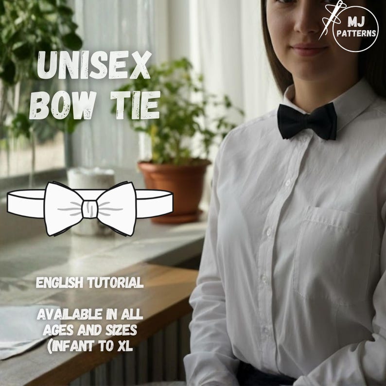 Bow Tie Sewing Pattern PDF – Unisex Tutorial for All Ages and Sizes ...