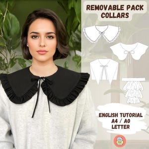 Detachable Collar Pack 4 PDF Sewing Pattern | Instant Download A4, US ...
