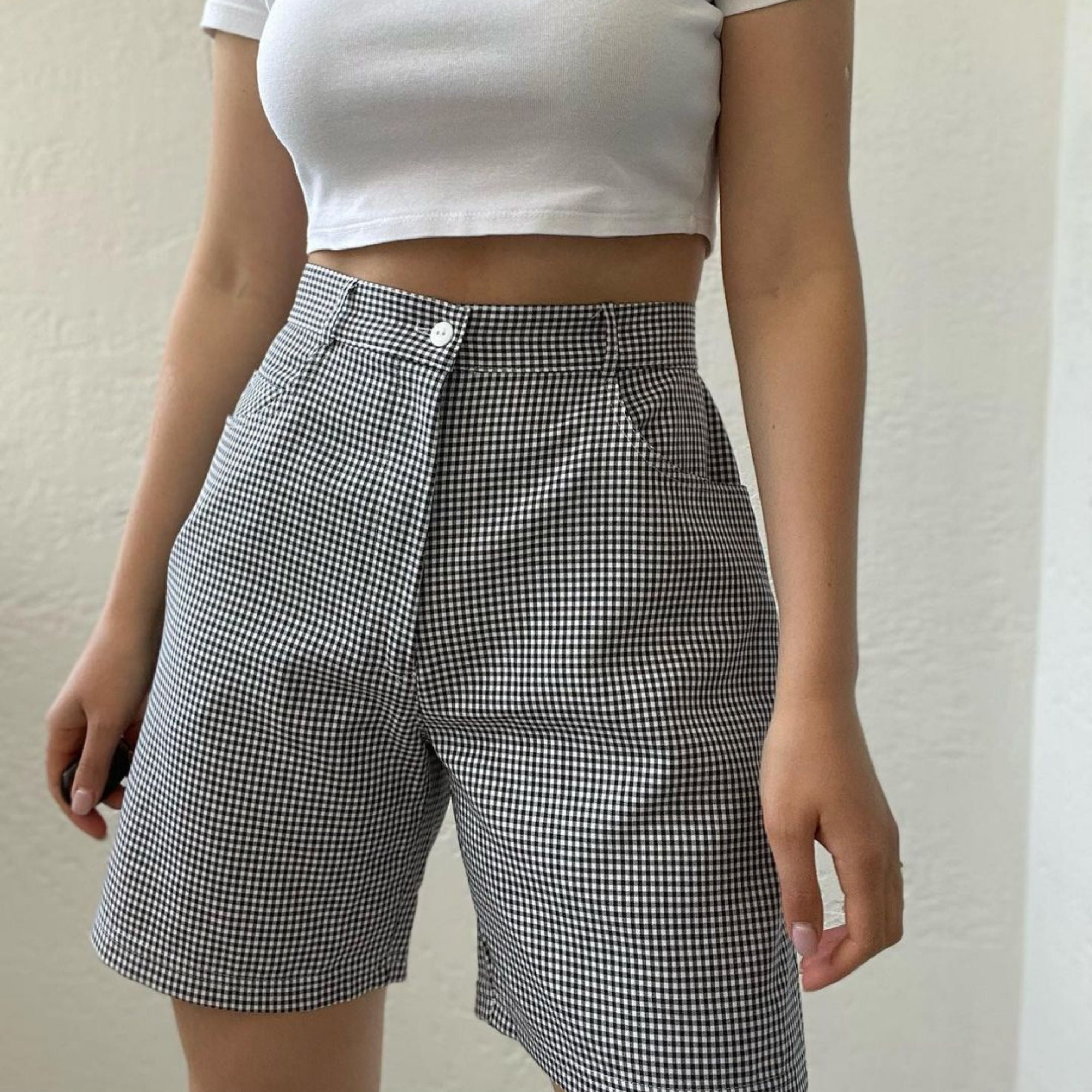 Shorts PDF Pattern Women Button Cotton Shorts Sewing Pattern Summer ...
