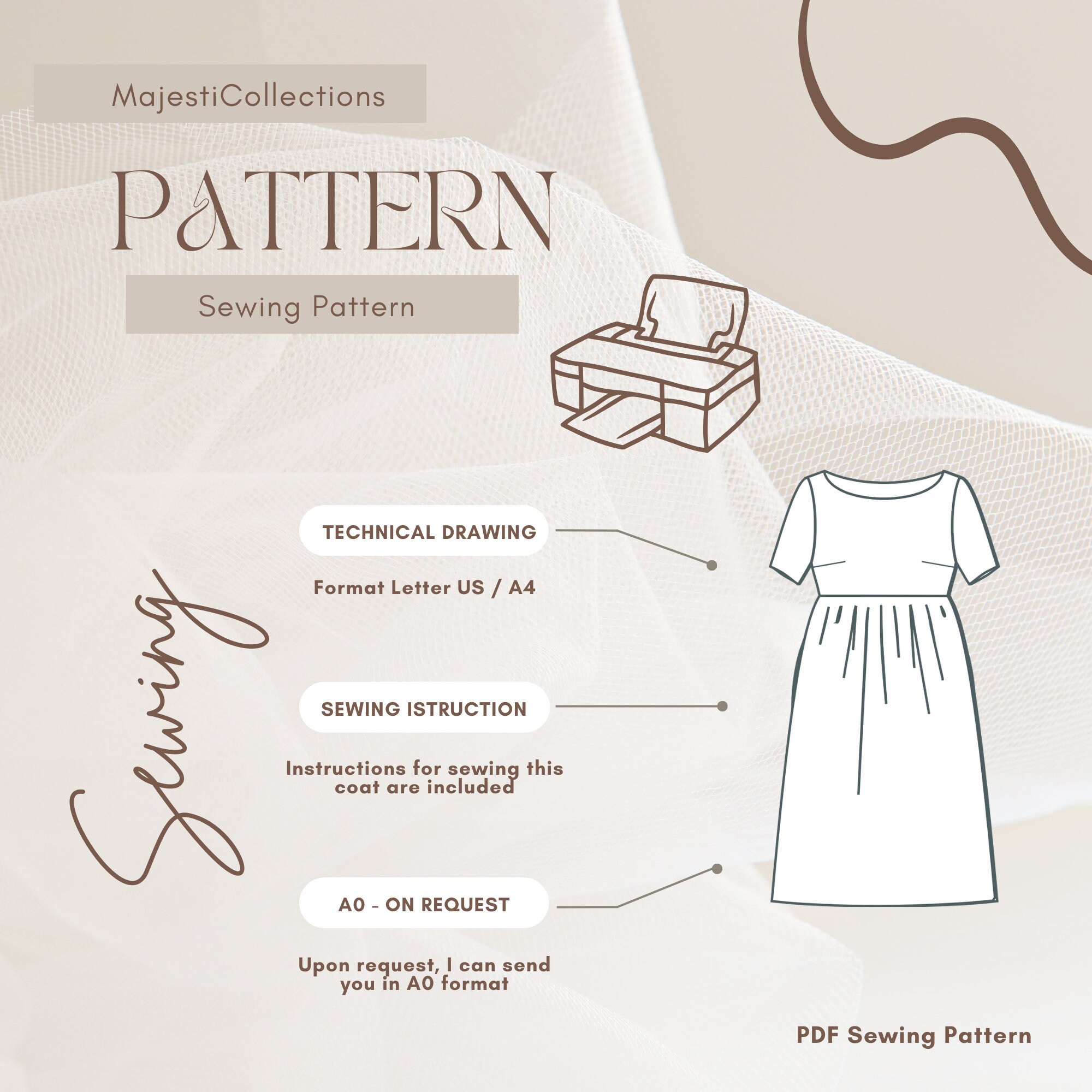 A-line Gathering Sewing Dress With Inseam Pockets, Linen Dress Boat ...