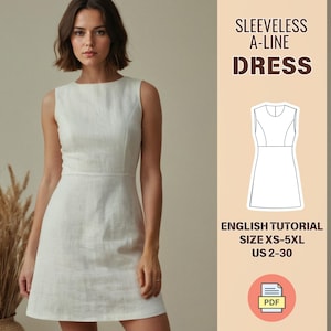 Simple Dress Pattern, A-line Dress, Linen Dress, Summer Dress ...