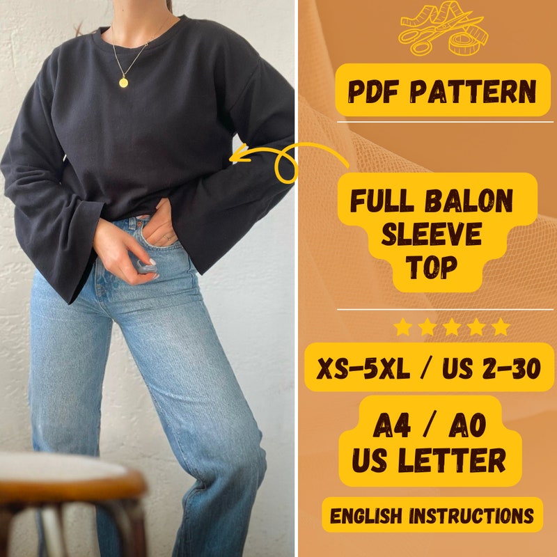 Bell Sleeve Pattern - Etsy