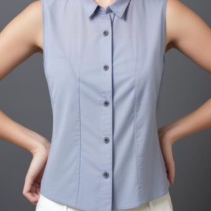 Top Sleeveless Button Down Blouse Sewing Pattern PDF Sewing Pattern ...