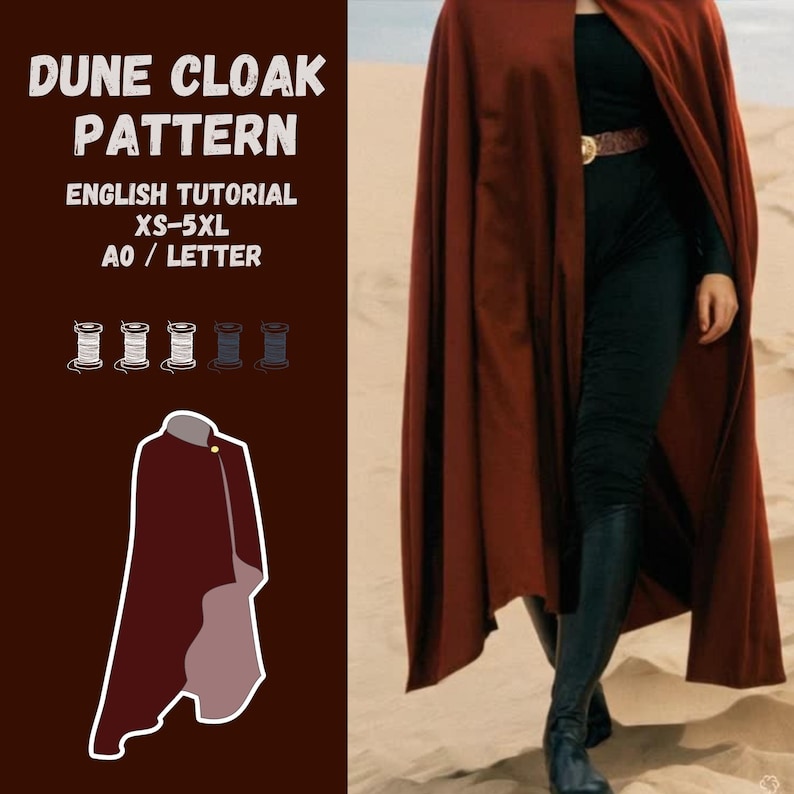 Cloak Sewing Pattern PDF, Women Cape Pattern, Fantasy Carnival Costume ...