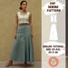 Linen Two-piece Sewing Pattern - PDF, Cropped Button-up Top and High ...