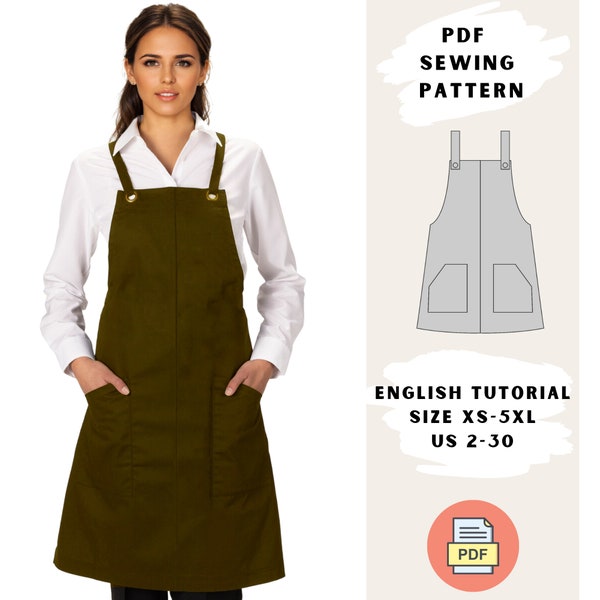 Crossback Apron Pattern - Etsy