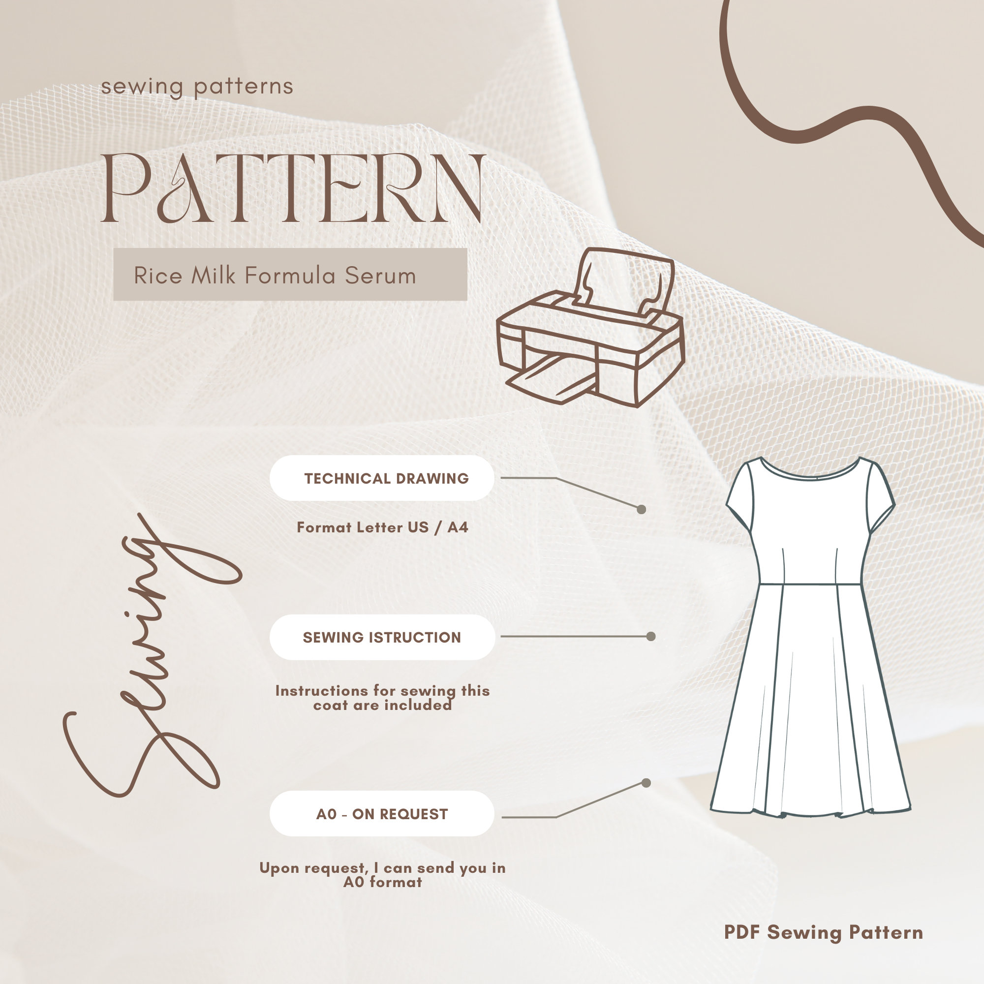 Simple Dress Sewing Pattern PDF Easy Sewing Pattern Women Cotton - Etsy ...