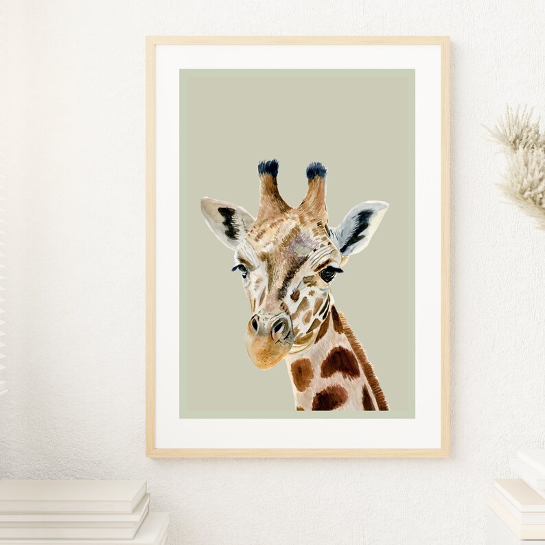 Giraffe Print A4 Digital Print Instant Download Wall Art Printable - Etsy