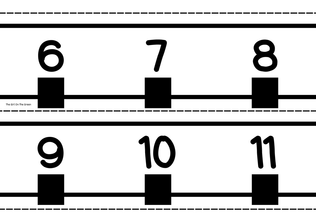 Black Number Line Numbers to 100 Printable Instant Download - Etsy
