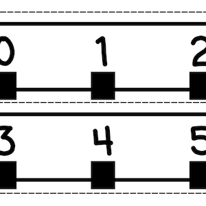 Black Number Line Numbers to 100 Printable Instant - Etsy