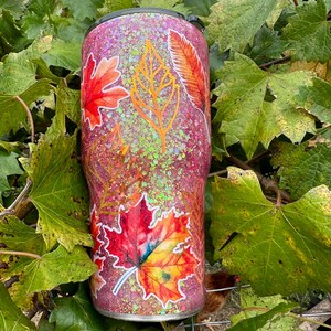 Fall Tumbler Fall Vibes Fall Tumblers Autumn Leaves Fall Giltter ...