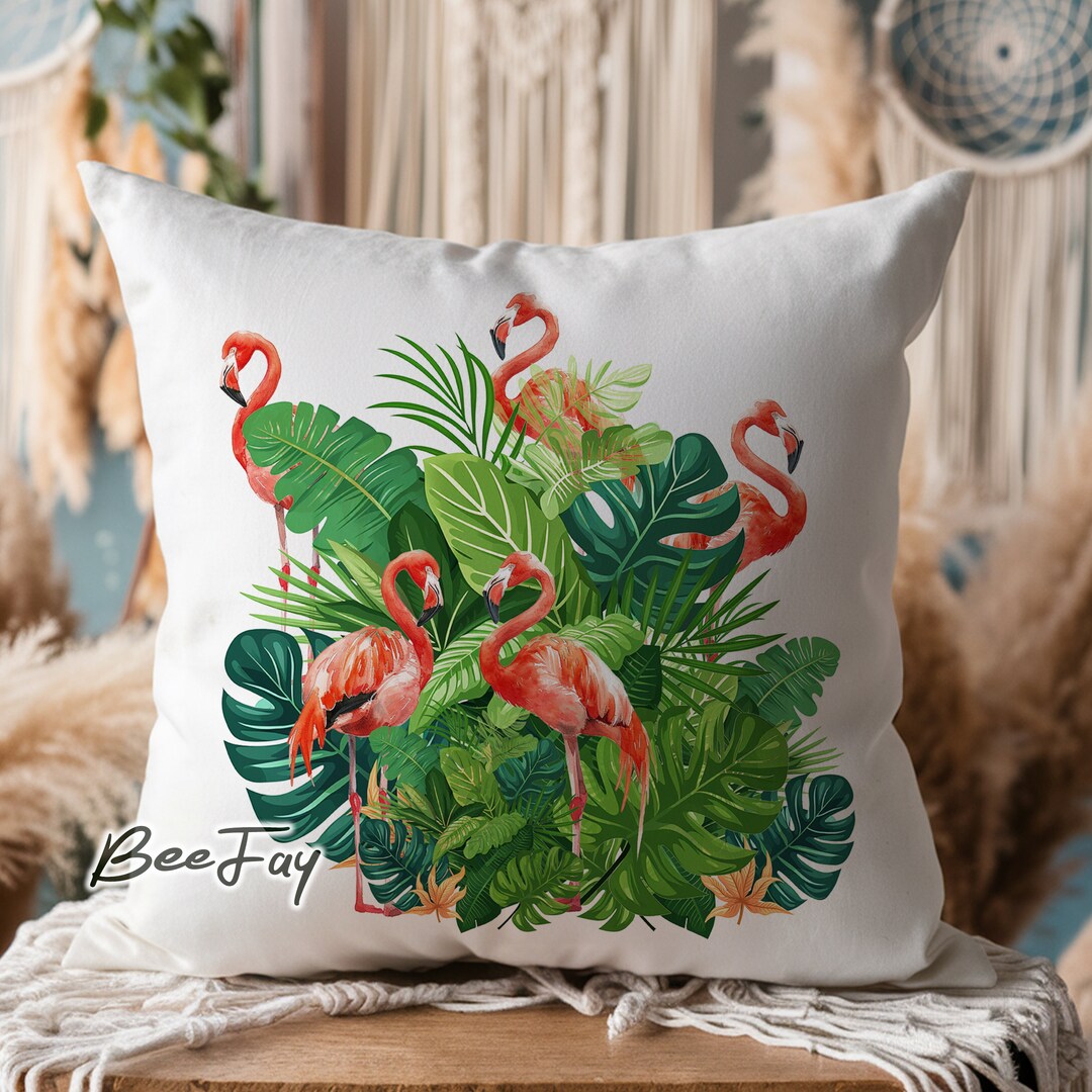 Tropical Flamingo Design PNG Monstera Vibrant Sublimation Digital ...