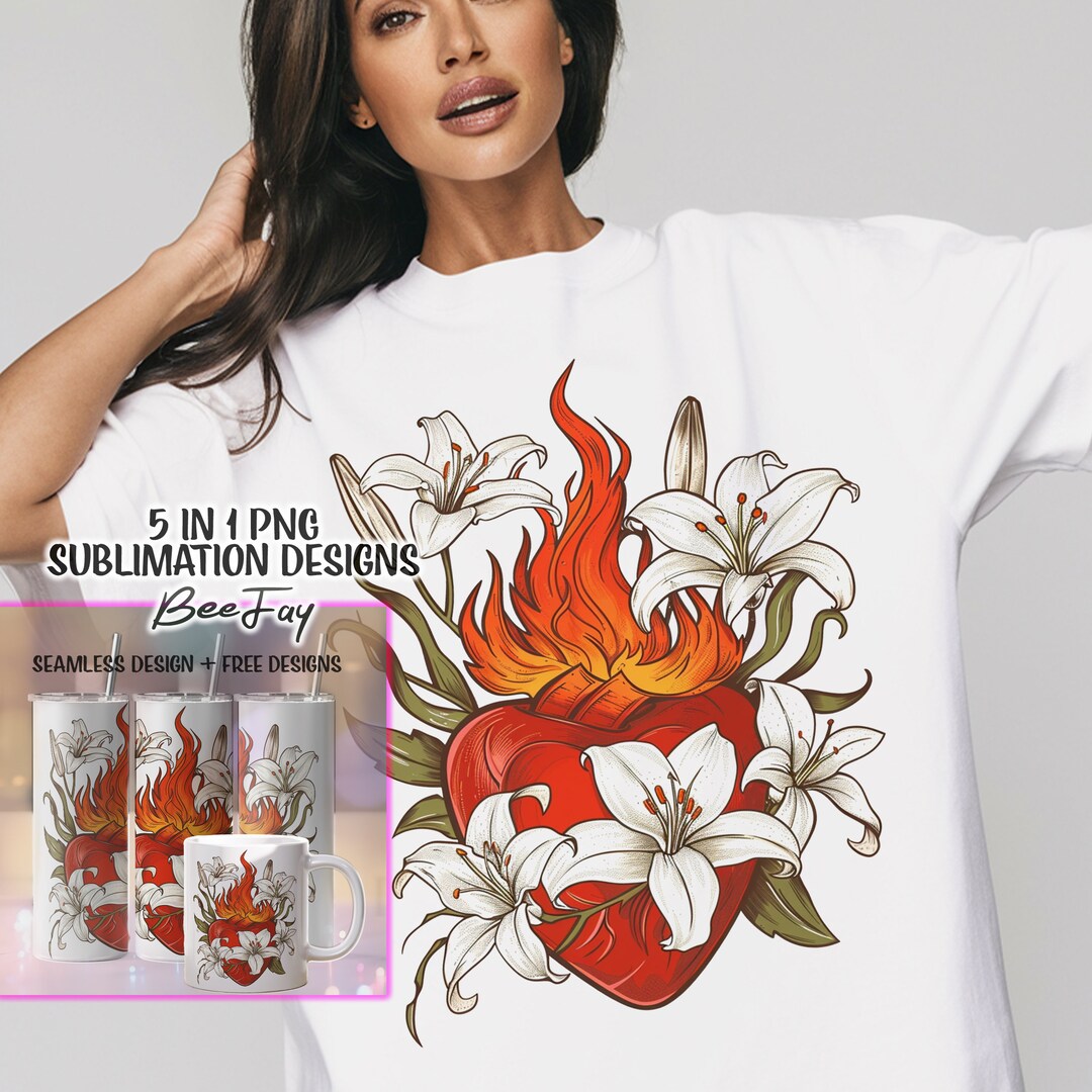 Corazón de San José Lily Sublimación PNG Diseño - Camiseta ...