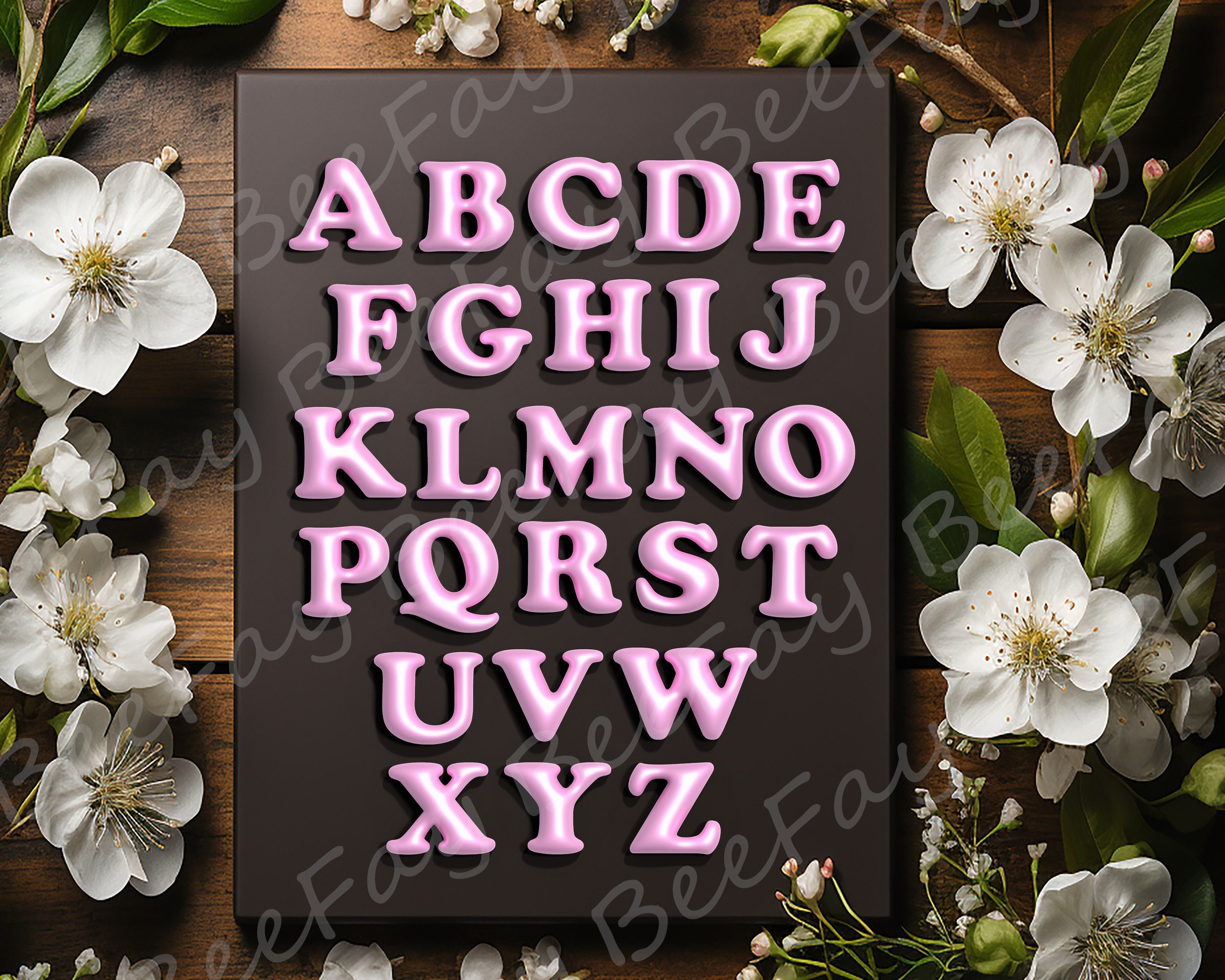 3D Bubble Alphabet PNG Digital Download, 3D Bubble Letter, Pink Bubble ...
