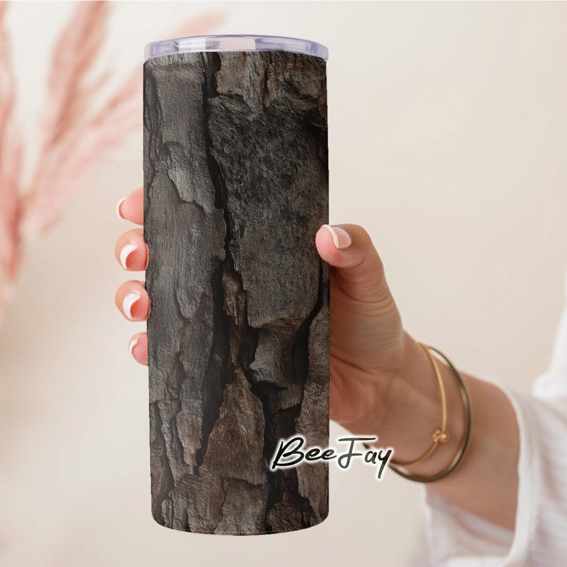 Casca de árvore de madeira 20 oz Tumbler Wrap Seamless PNG Design ...