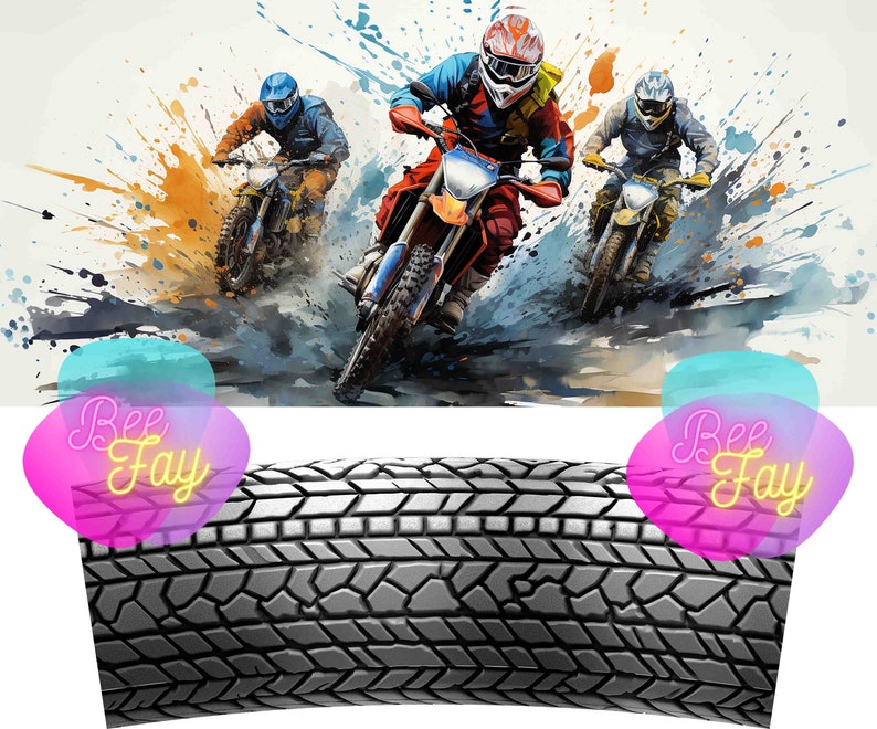 Motocross Riders PNG Tumbler 40 Oz Quencher Tumbler Wrap/png Tumbler ...