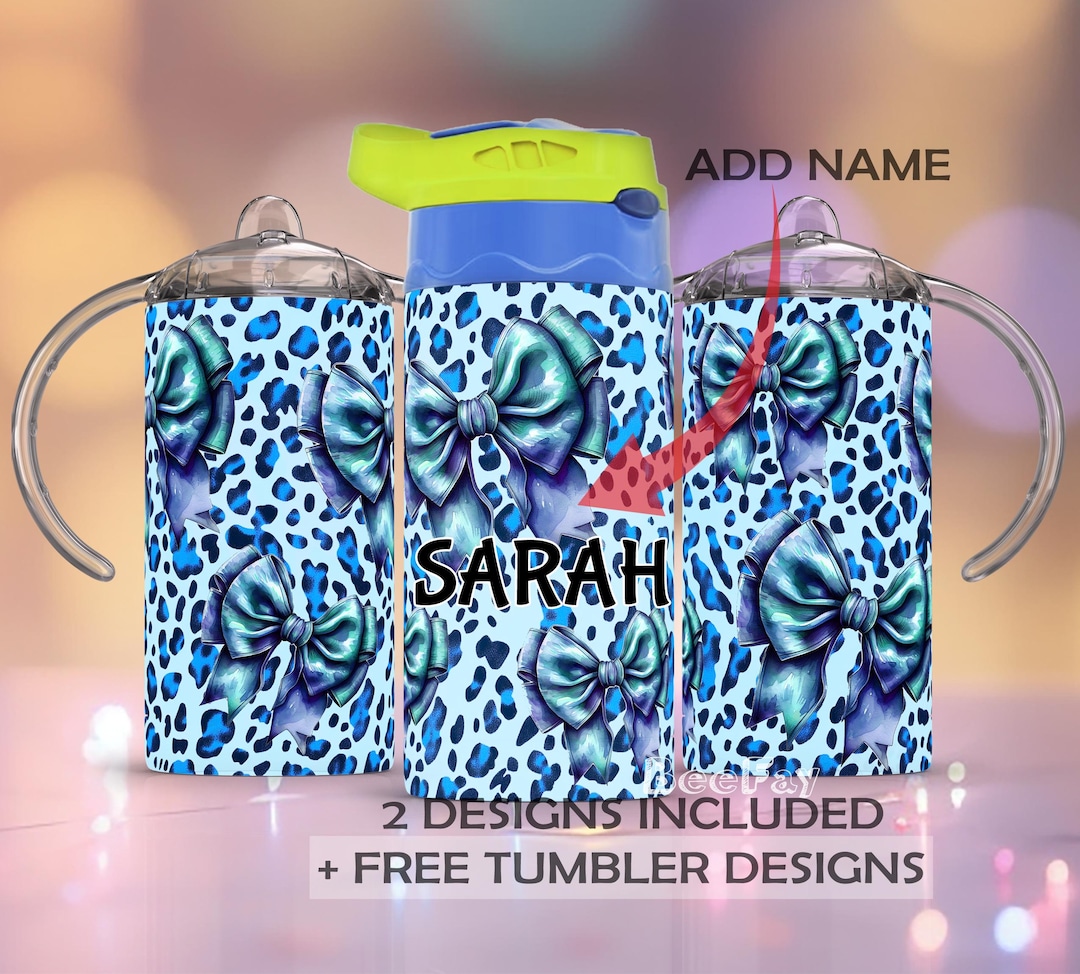 12 Oz Sippy Cup and Kids Flip Top Tumbler Wrap Straight Sublimation ...
