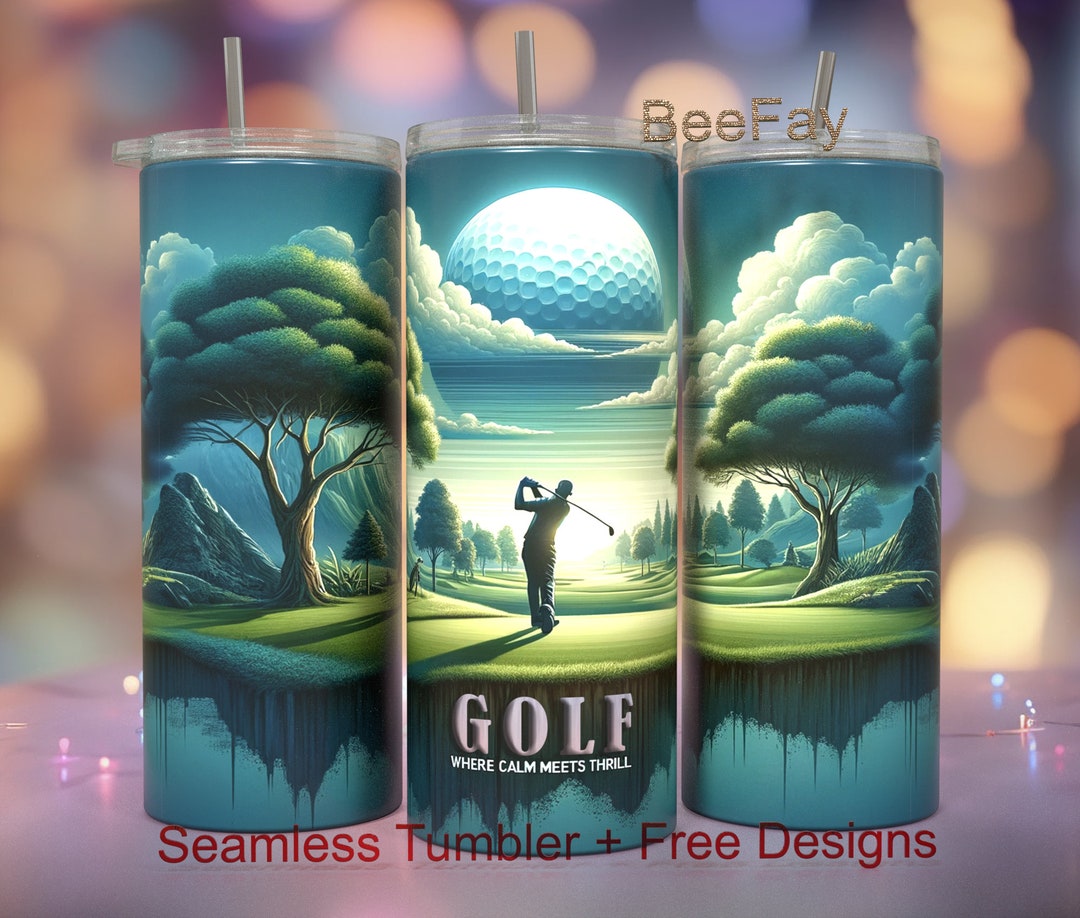 Golf 20oz Skinny Tumbler Sublimation Designs, "love the Game" Golf PNG ...