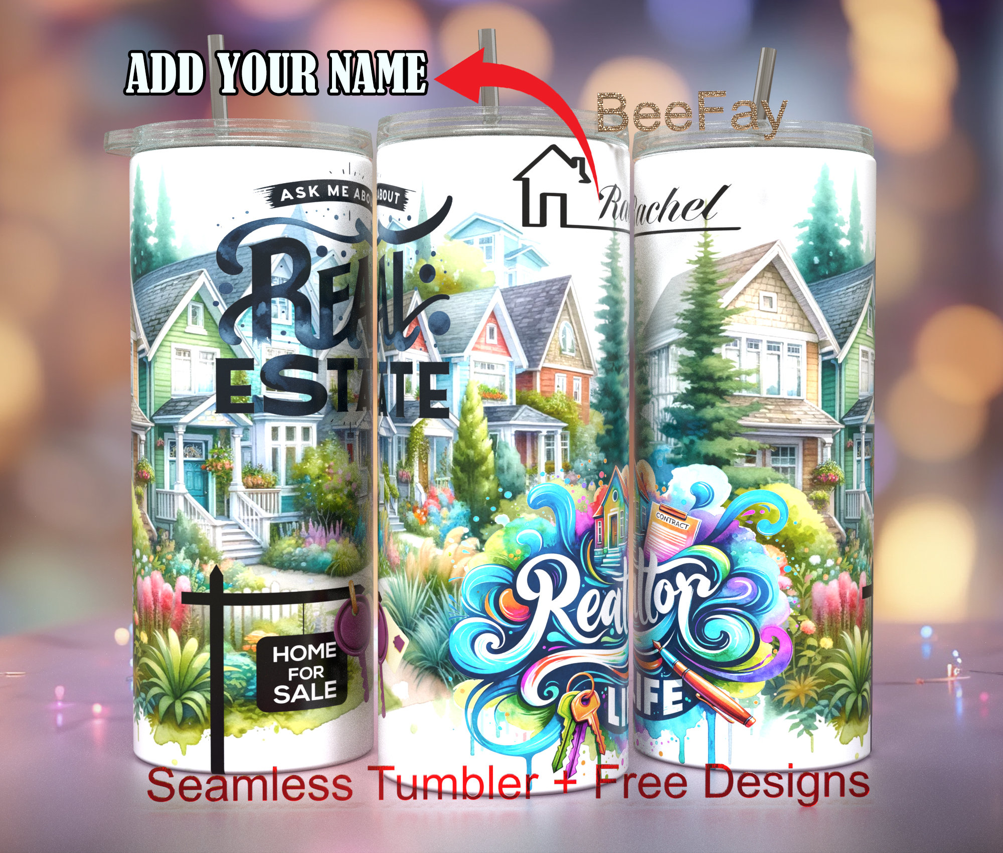 Realtor Life 20 Oz Tumbler Wrap Seamless PNG Sublimation Designs - Etsy