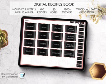 Digital Recipe Book, Goodnotes Recipes, Digital Planner for Ipad ...