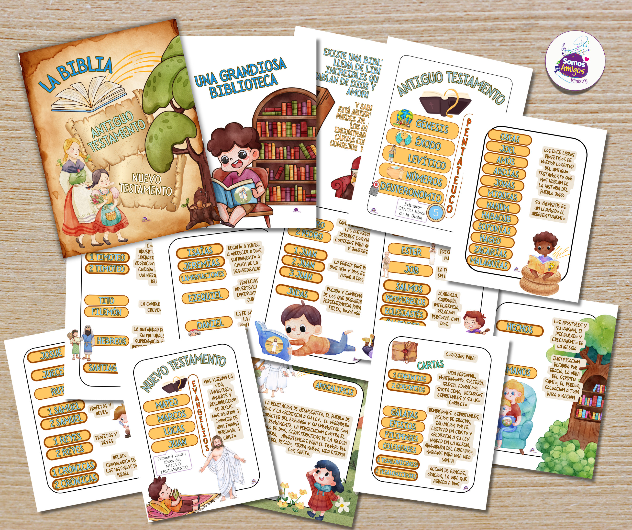 La Biblia, Aprende Los Libros De La Biblia. - Etsy