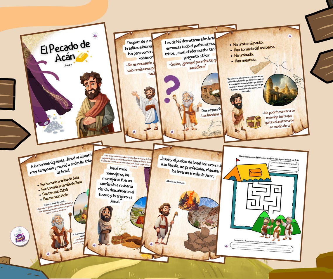 El Pecado De Acán PDF Clase Bíblica - Etsy