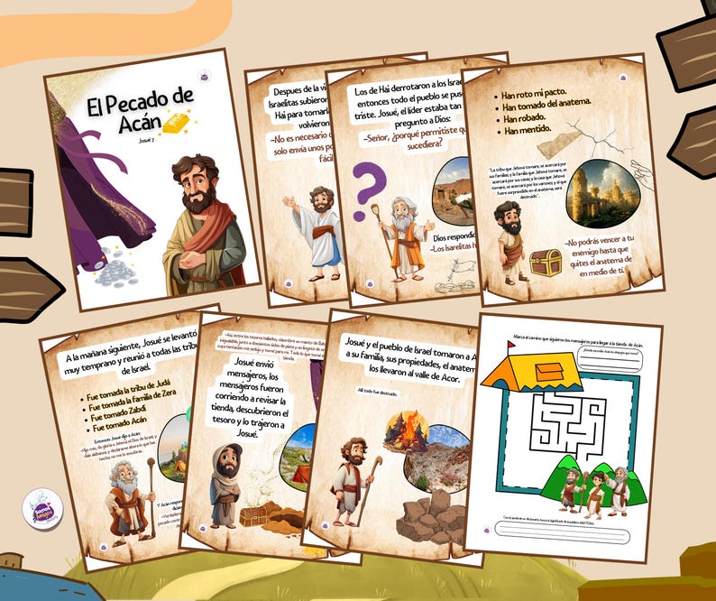 El Pecado De Acán PDF Clase Bíblica - Etsy