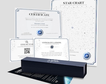Name a Star Introductory Gift Set - Luxury Personalised Gift - Etsy UK