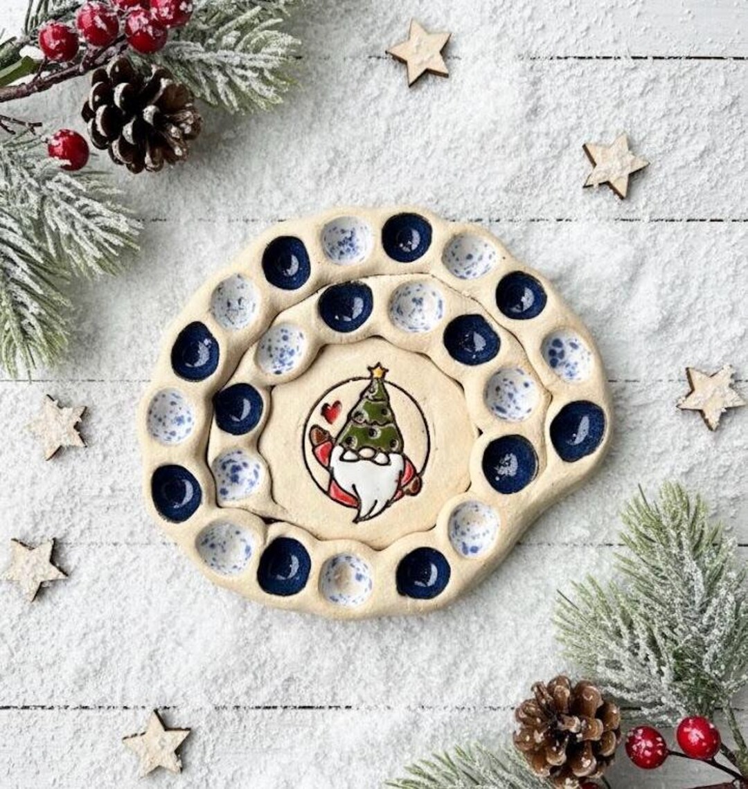 Advent Spiral, Christmas Wreath, Christmas, Advent Calendar, Ceramic - Etsy