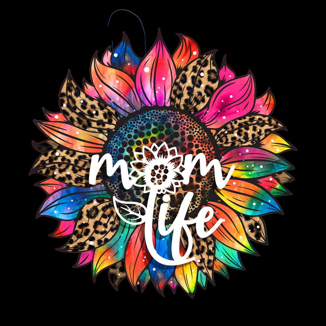 MOM Life Sunflower SVG - Etsy