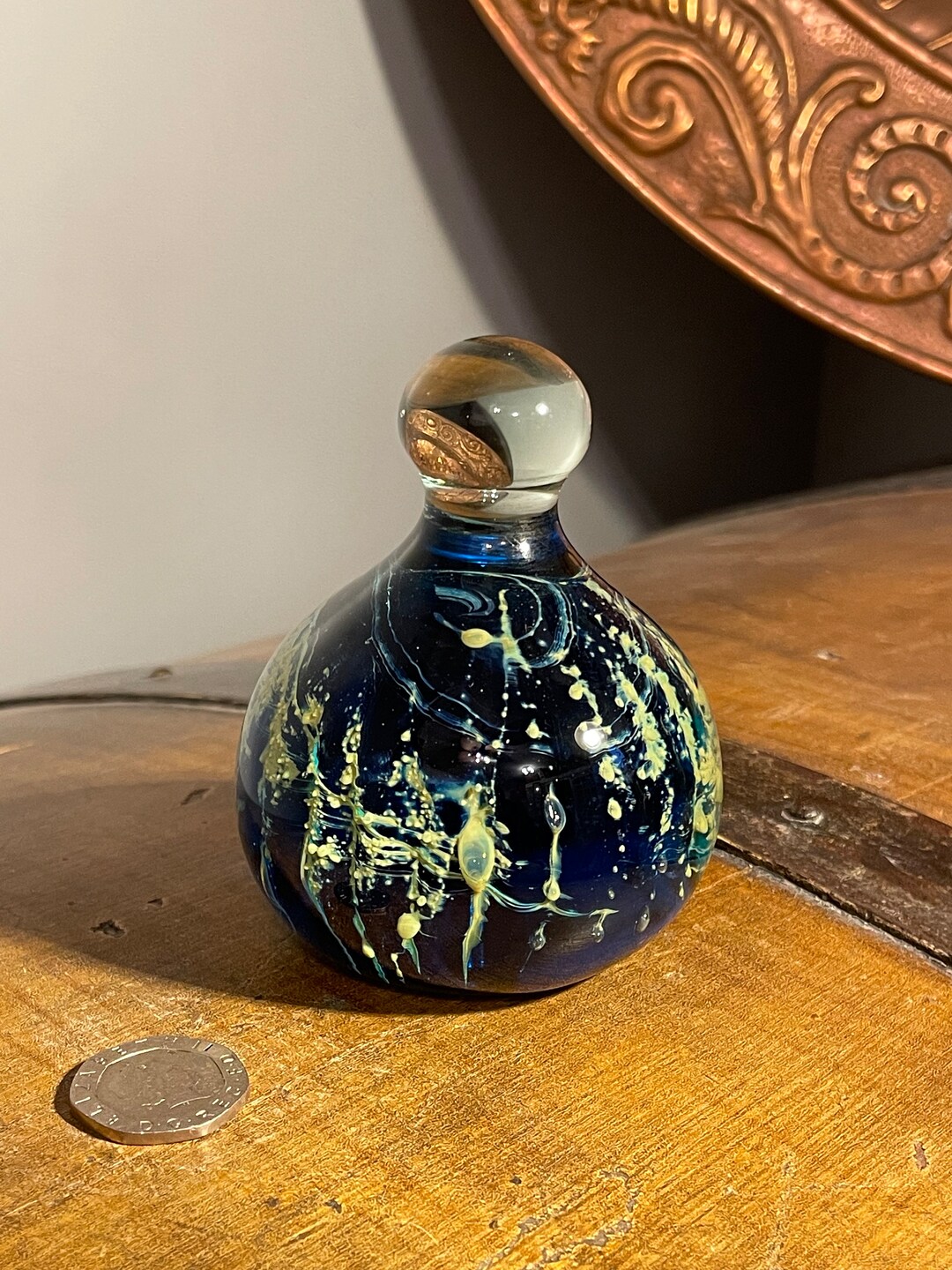 Maltese Mdina Art Glass Paperweight Sea and Sand Design - Etsy
