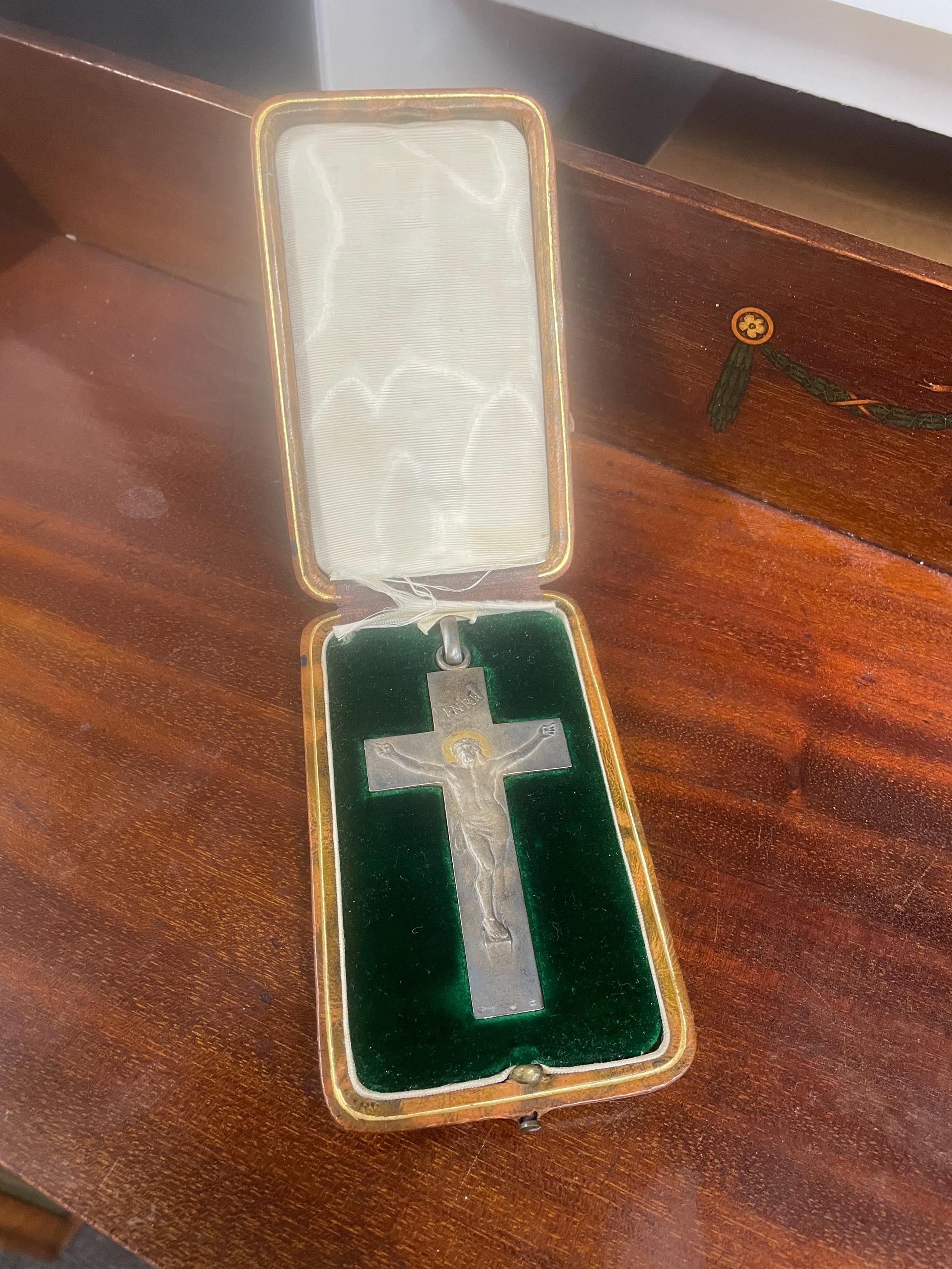 Antique Catholic Silver Cross Crucifix ''MISSION'' - Etsy
