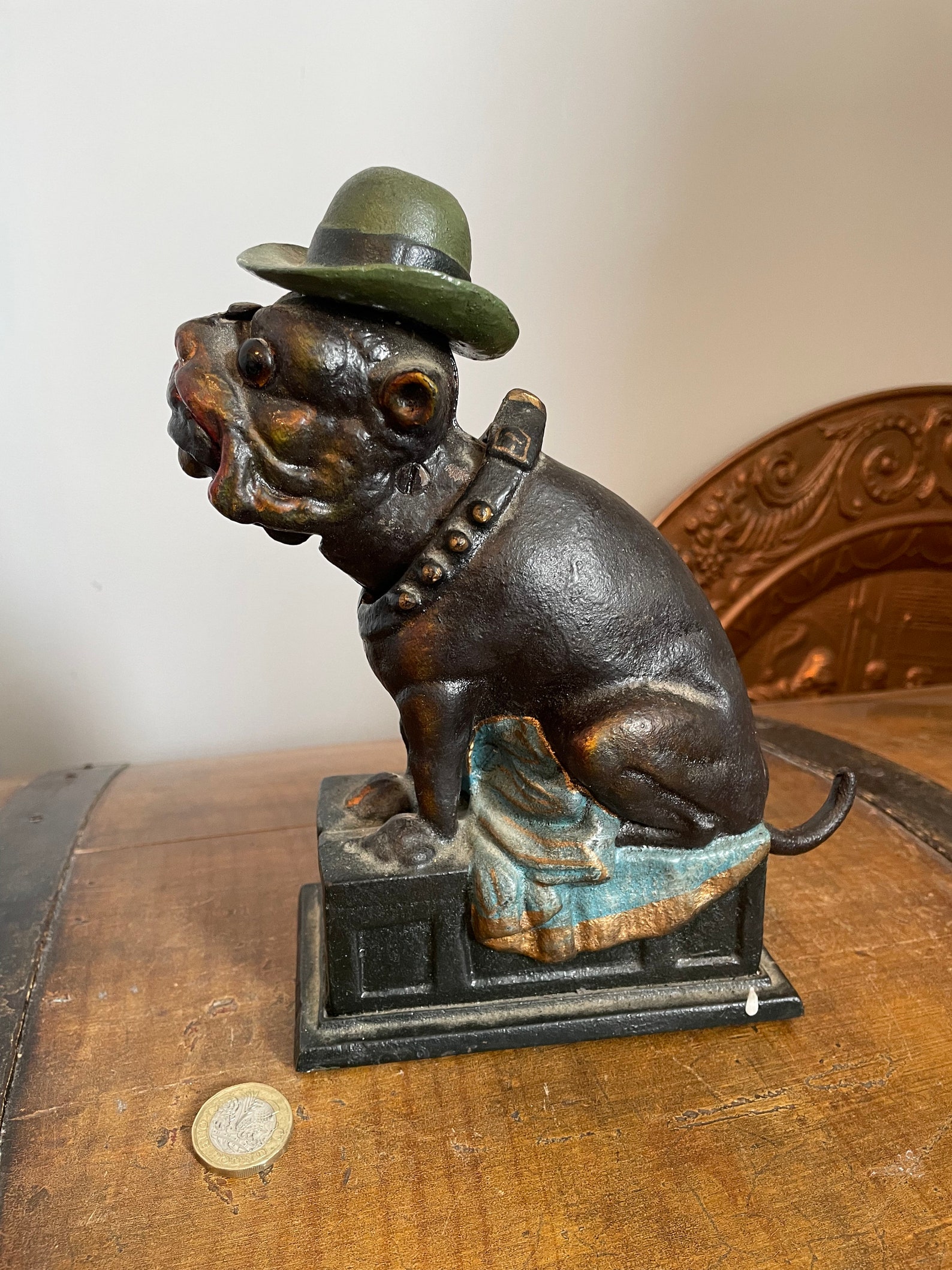 Vintage Ole Puffer Bull Dog Smoking a Cigar Cast Iron Coin Bank - Etsy