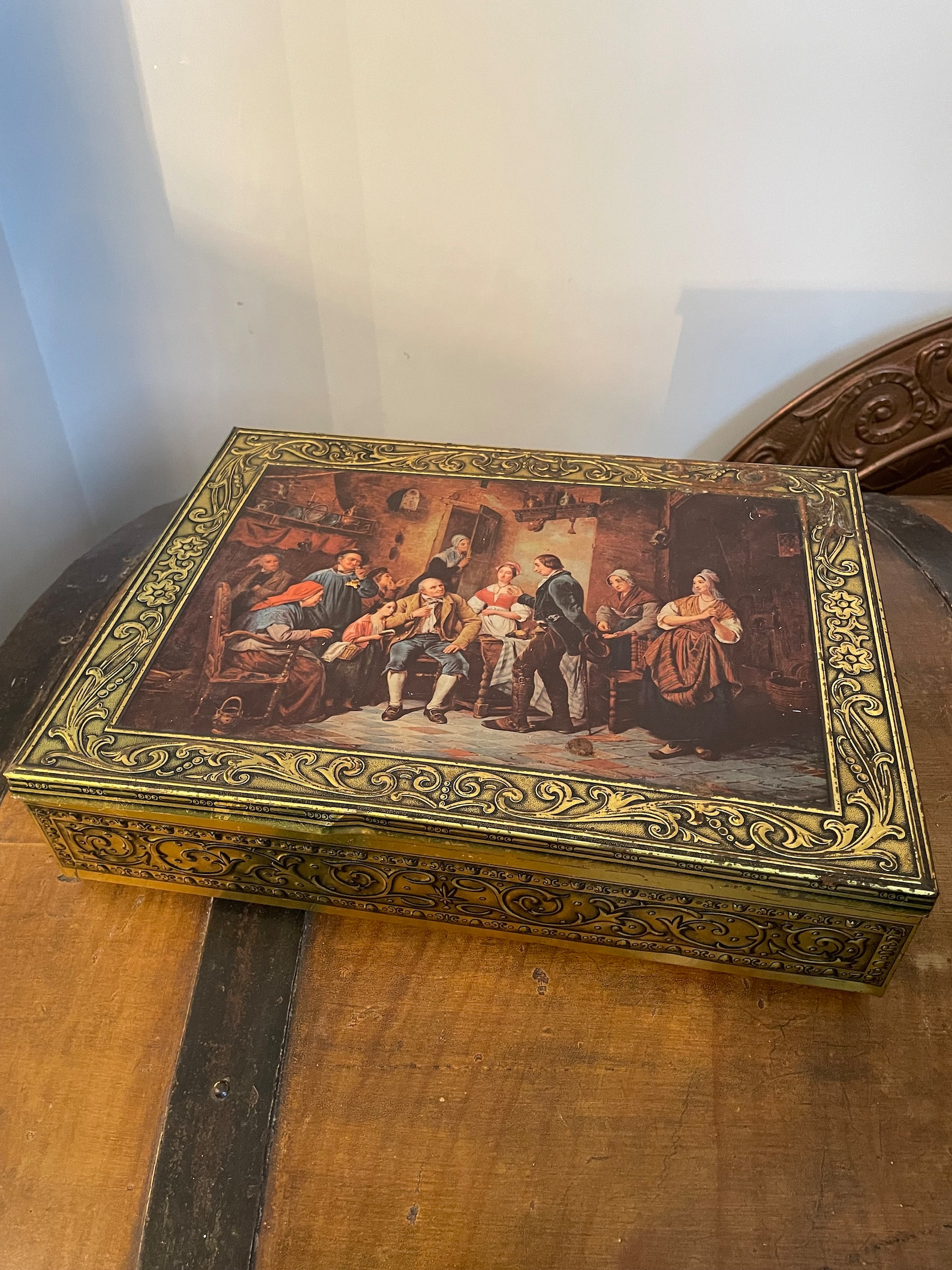 Vintage Storage Tin Box, Cookie Biscuits Box, Jan Steen, Made in West ...