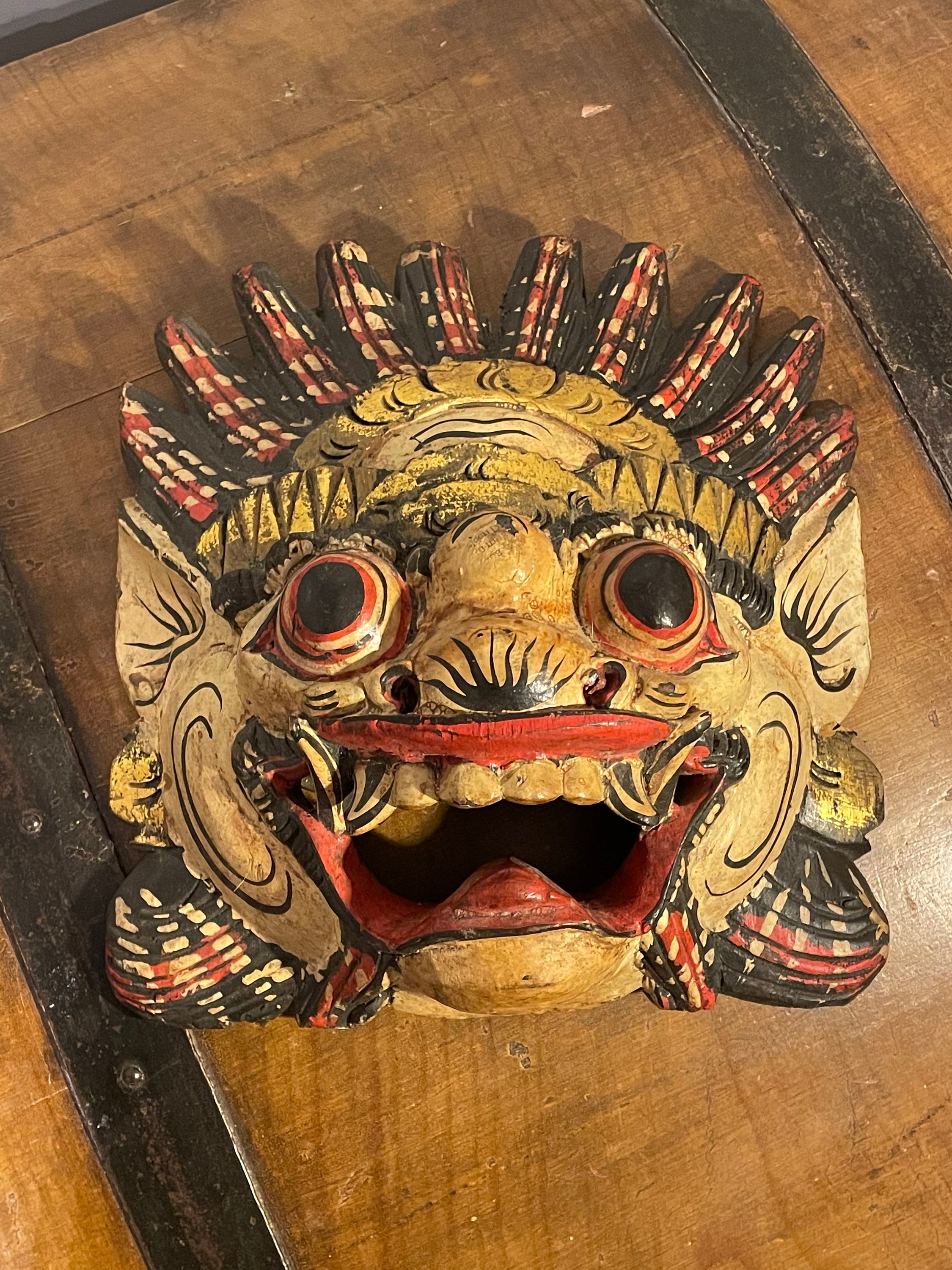 Antique Paper Mache Made Barong Rakshasa Raksassa Hinduism Wall Plaque ...